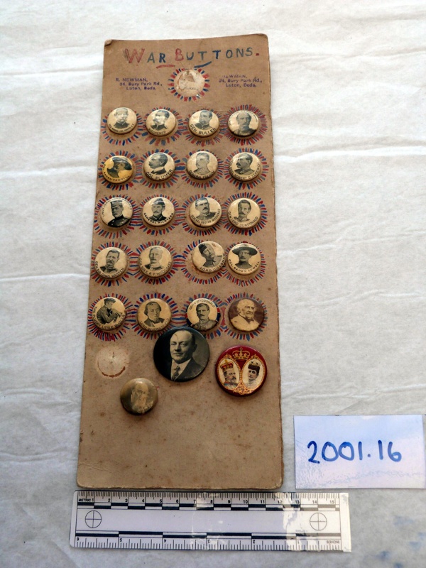Collection of 20 button badges; 1899; 2001.16 | eHive
