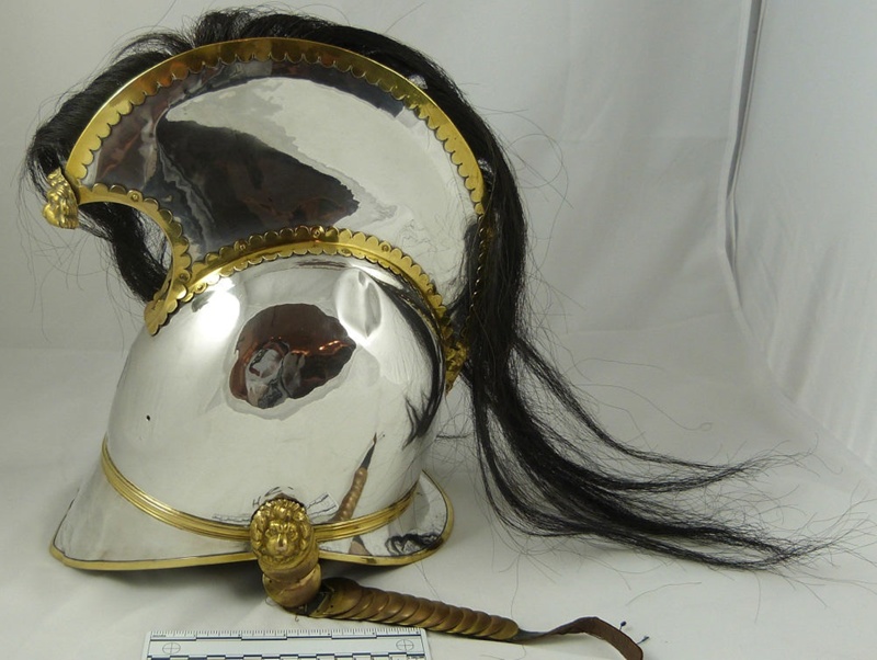 Dragoon helmet of the Hertfordshire Yeomanry Cavalry Northern Troop ...