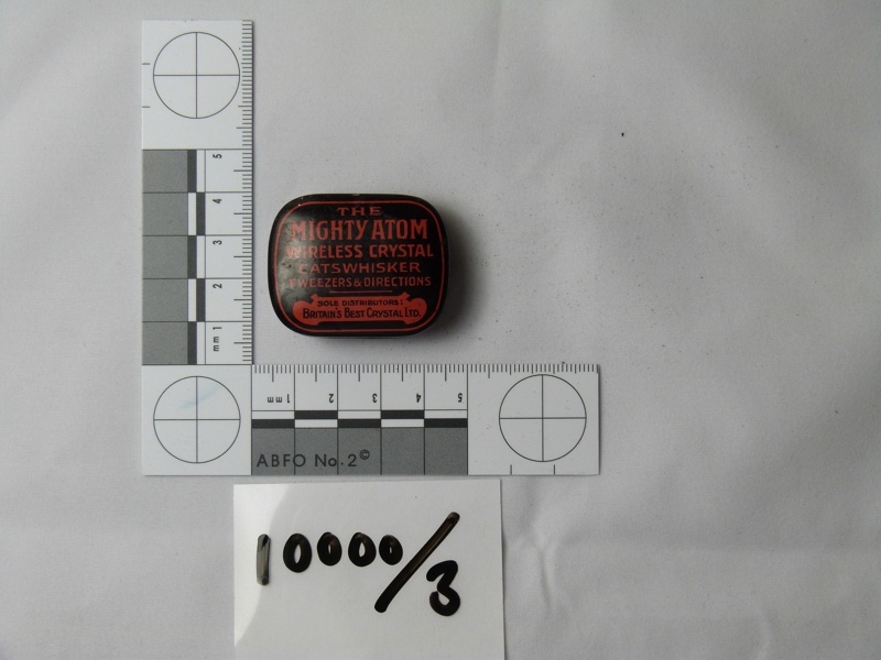 The Mighty Atom Wireless Crystal radio set crystal; 1914-1930; 10000/3 ...