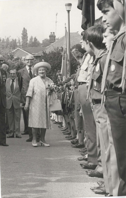 Gelatin print of the Queen Mother's visit to Kimpton; Hitchin Gazette ...