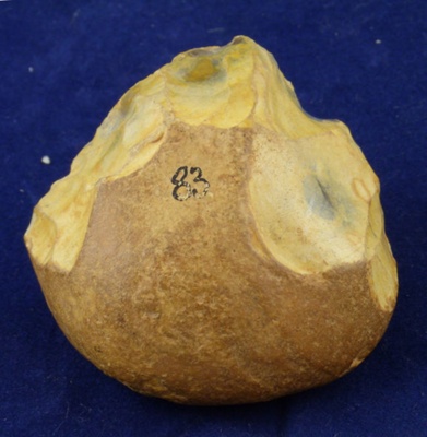 Clactonian chopper tool; 424,000-375,000 years ago; 83 | eHive