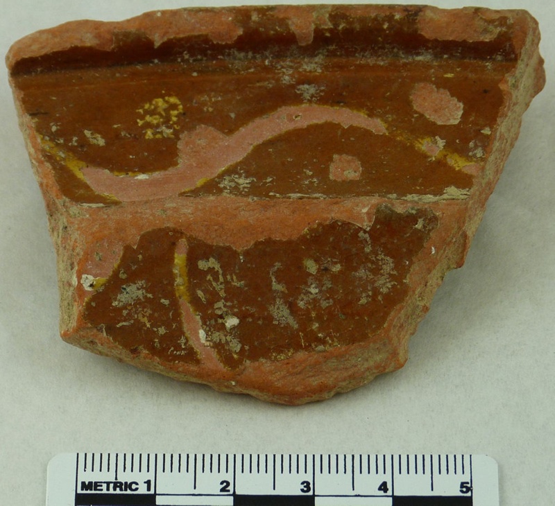 Metropolitan ware potsherds; 1600-1700; Harlow, Essex, UK; 9546/50-58 ...