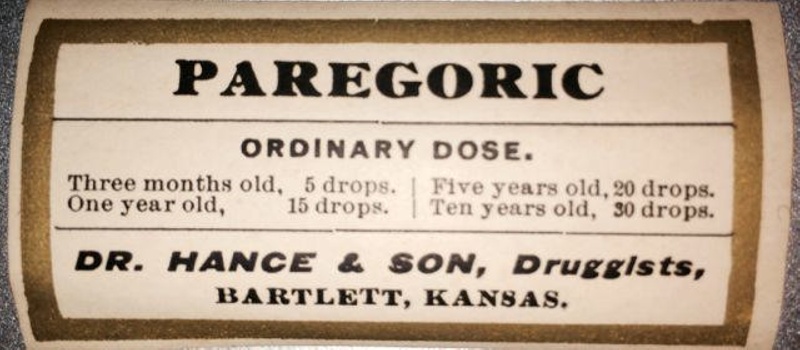 Antique Paregoric (Tincture of Opium) Label; Frank Alroy Hance; 1920s ...