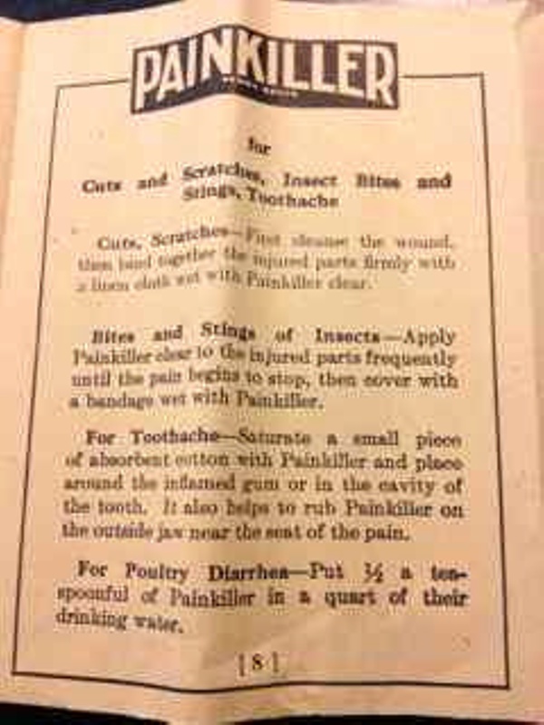 Perry Davis Painkiller; Davis & Lawrence Company; 1845; Fincham ...