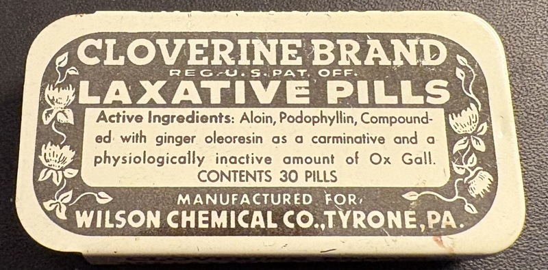 Wilson’s Cloverine Laxative Tin; George C. Wilson, Sr.; Late 1900s ...
