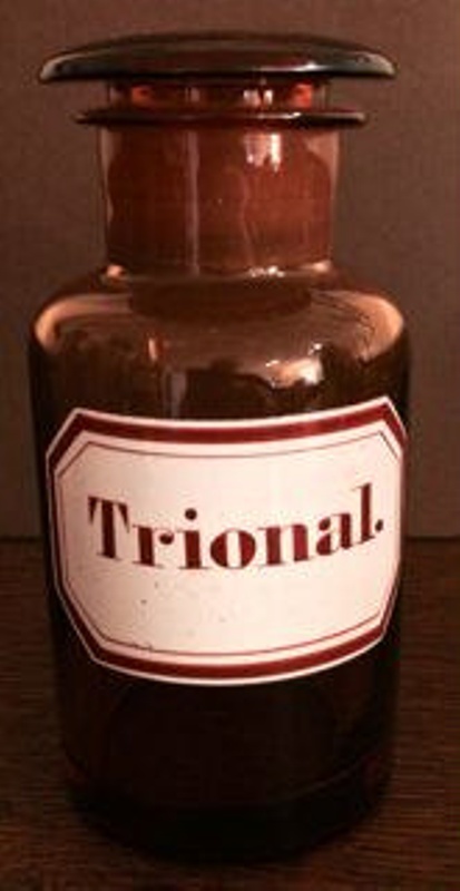 Late 19th Century French Apothecary Jar: Trional; French Glassblower ...