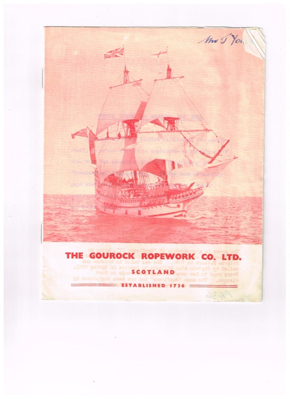Booklet, The Gourock Ropeworks Co. Ltd.; P436 | eHive