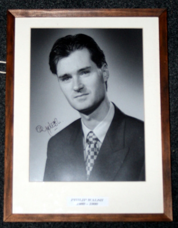 Photograph [Signed black and white portrait of Philip Walsh, Director ...
