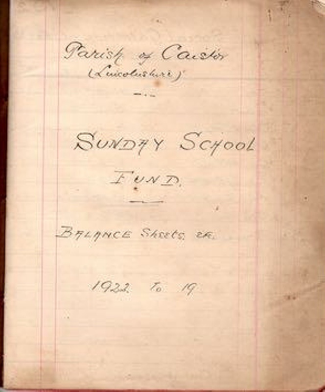 Sunday school Fund Notebook; C0019 | eHive