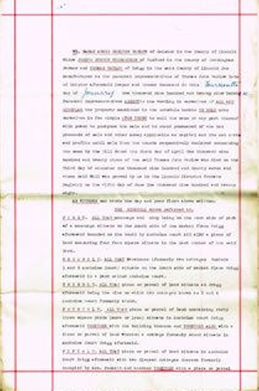 Vesting Assent Estate and Executors of Thomas John Varlow; C0043 | eHive