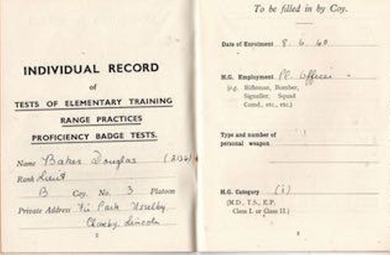 Home Guard Personal Record Book; C219 | eHive