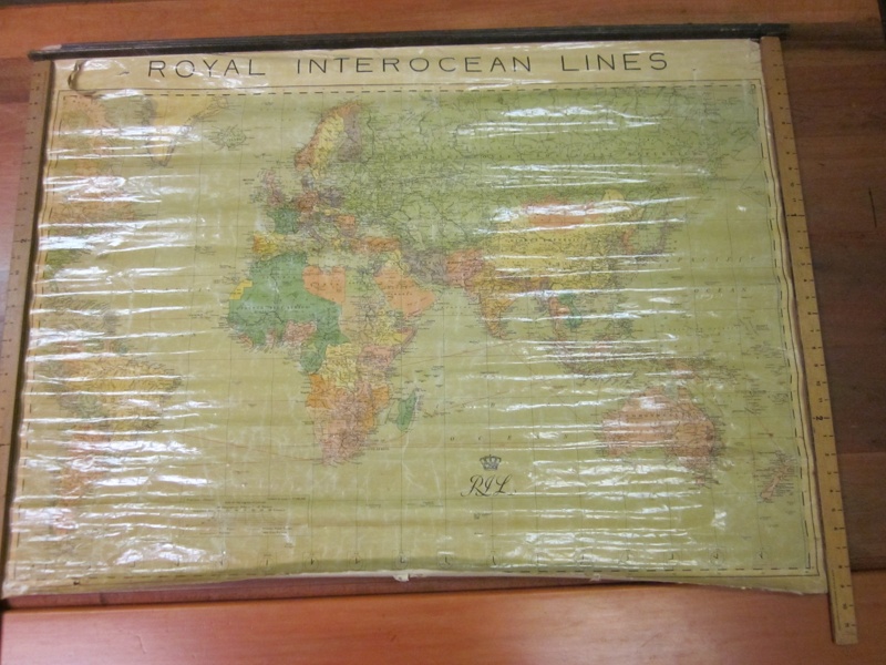 Royal Interocean Lines- Map of the World; George Philips & Sons Ltd ...