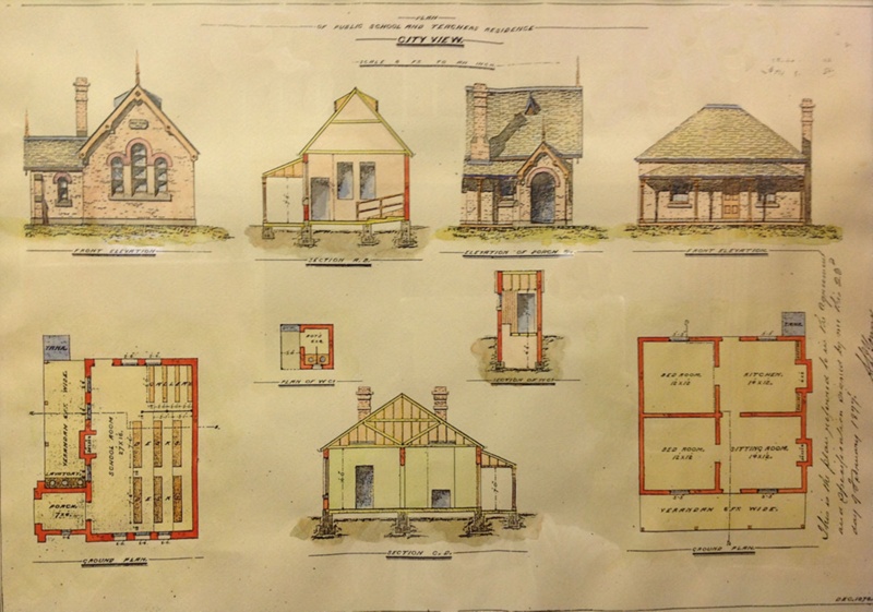 Building plan of City View Public School and Teacher's Residence 1876 ...