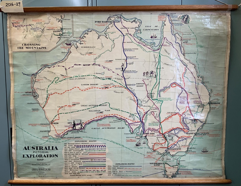 Australia Pictorial Exploration Map - No. 117; Chas H. Scally and Co ...