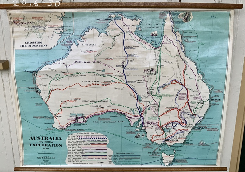 Australia Pictorial Exploration Map - No. 117; Chas H. Scally and Co ...