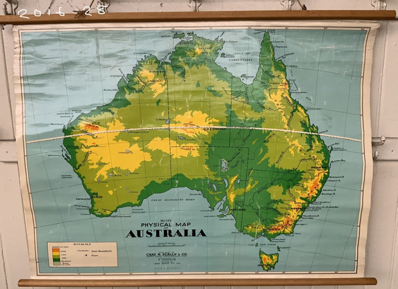 physical australia map