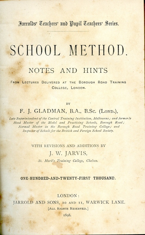 School Method; Jarrold and Sons; 1898; 2019-18 | eHive