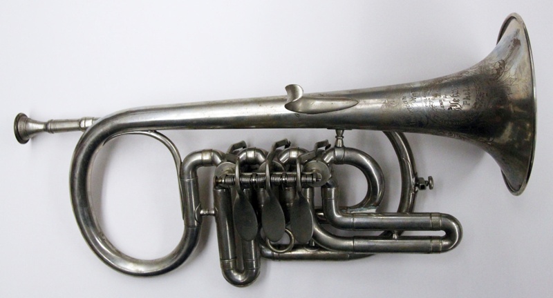 E flat Cornet soprano with rotary valve; c 1876; 2014.00.04 | eHive