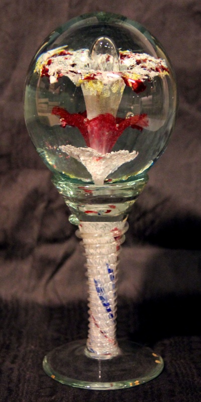 Lily paperweight and stand; Attributed to Ravenna Glass Company ...