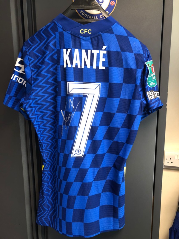 Ngolo Kante Signed Match Issue Home Shirt - 2022 Carabao Cup Final ...