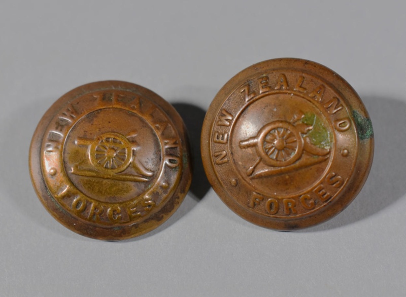 Pair of New Zealand Forces Buttons; J R Gaunt & Son Ltd; c. 1914-1918 ...