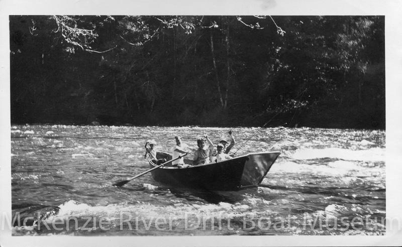 Family outing on McKenzie River; 1940s; McKenzie River-Dave Helfrich ...