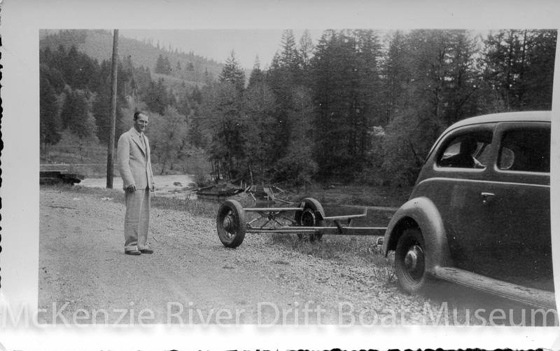 Prince Helfrich at the site of the future Goodpasture Bridge; 1930s ...