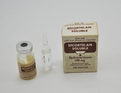 Efcortelan Soluble, Hydrocortisone 100mg; Glaxo; 1965; 2013.107 | eHive