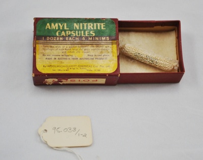 Amyl Nitrate; Woolwich-Elliott Chemical Company Pty Ltd.; 1995.033 | eHive