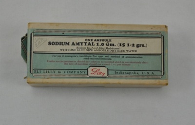 Sodium Amytal (Empty Package); Eli Lilly & Co, Indianapolis; 1995.039 ...
