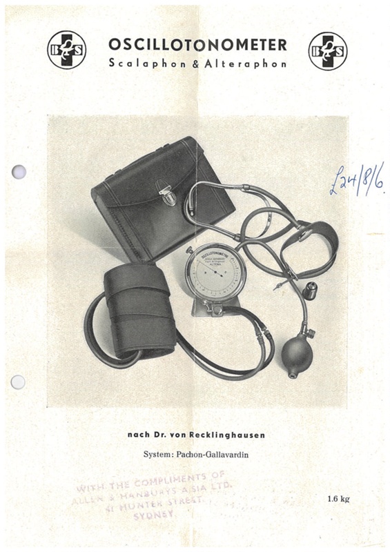 Oscillotonometer Advertising Pamphlet; Scalaphon & Alteraphon; c. 1950 ...