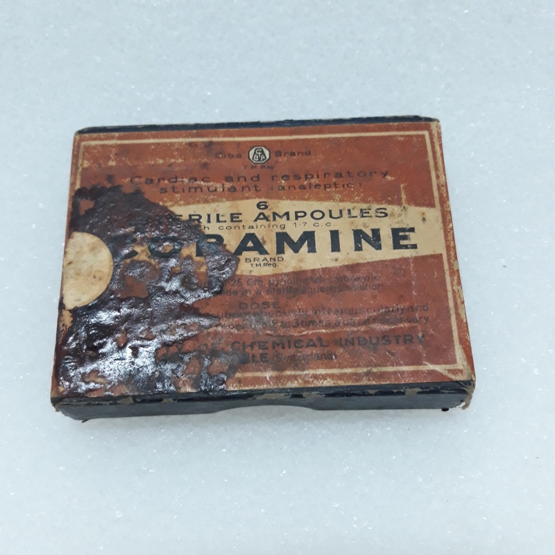 Empty Coramine Ampoule Box, c. 1950; CIBA; c. 1950; 2019.005 | eHive