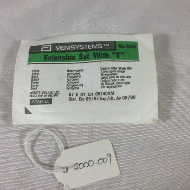 "T" connector extension set; Abbott Laboratories Pty Ltd; c. 1987; 2000 ...