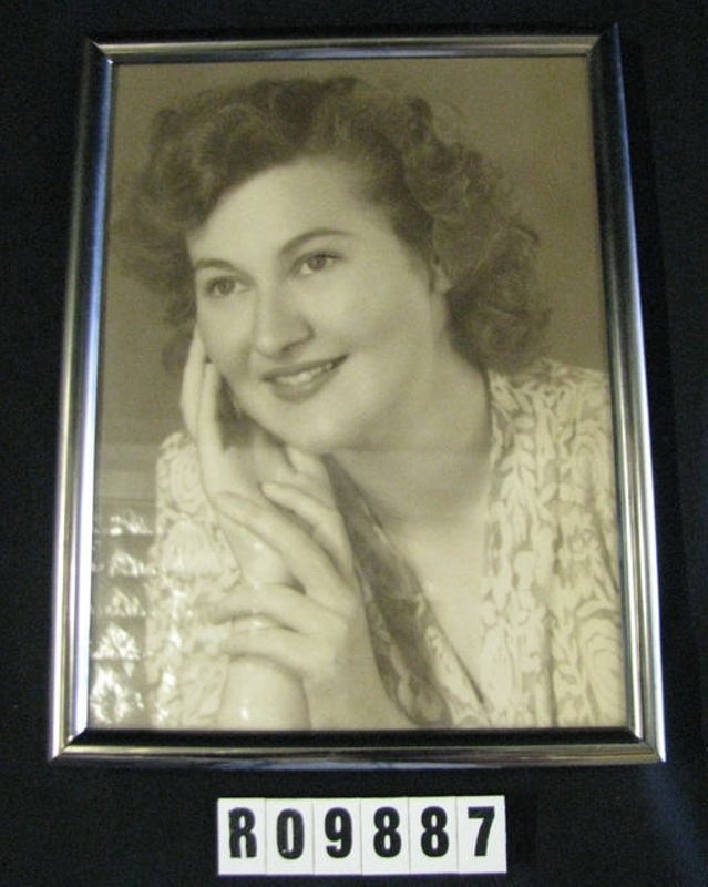Framed photograph of Mrs Pauline Elliott as a young woman Now held ...