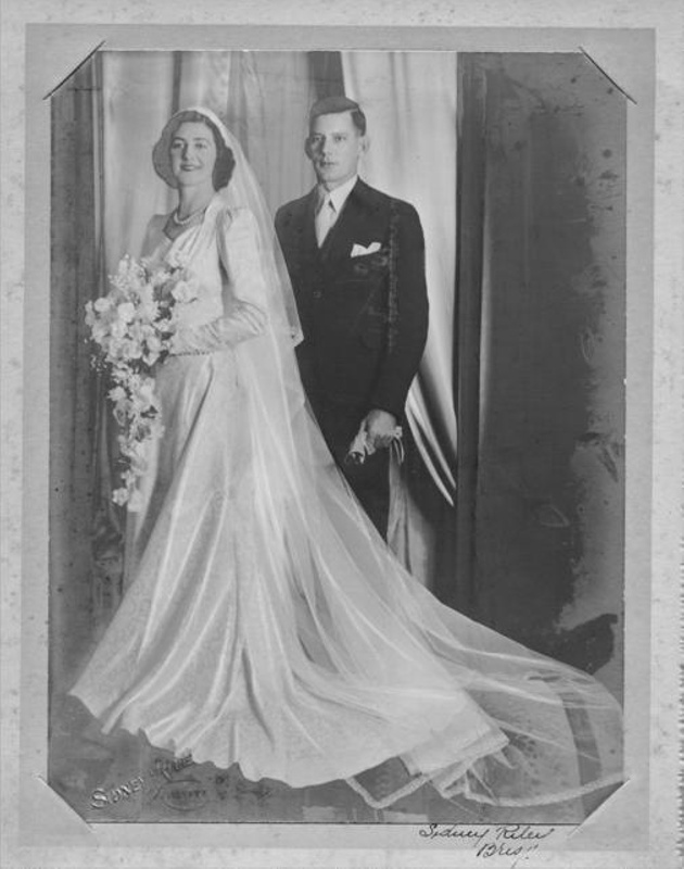 Photograph: Wedding Portrait of Mona and Syd Rickertt.; SIDNEY RILEY ...