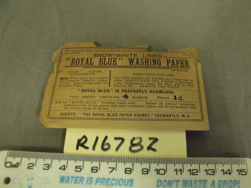 "Royal Blue" washing papers; R16782 | eHive