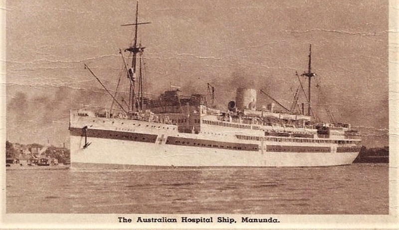 Photograph of Hospital Ship HMAS Manunda. ; circa 1940s; P00324 on eHive