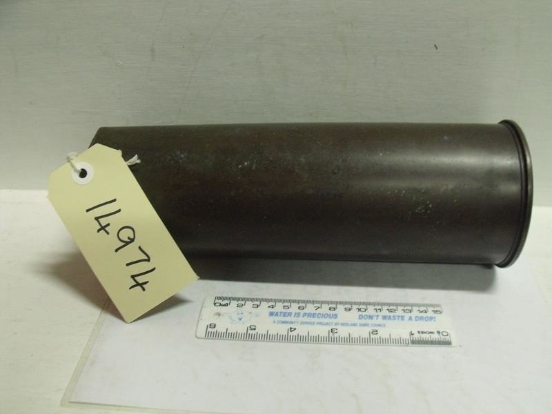 WW2 brass artillery shell case (25 pounder); 1940; R14974 | eHive