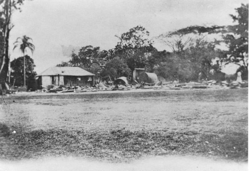 Photograph of Redland Bay Hotel after the fire in 1926; 1926; P00304 ...