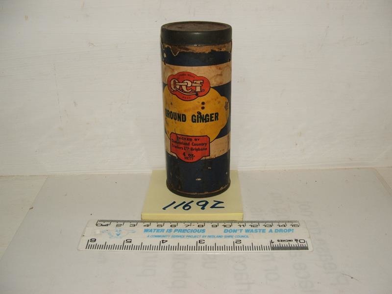 Container of ground ginger; Qld. Country Traders Ltd.; R11692 | eHive