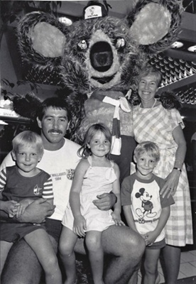 Photograph of the Holt Family, promoting Rugby Union at the Capalaba ...
