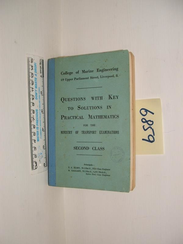 Book - Questions with Key to Solutions in Practical Mathematics ...