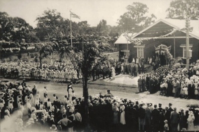 Photograph of the visit to Cleveland by HRH Duke of Gloucester ...