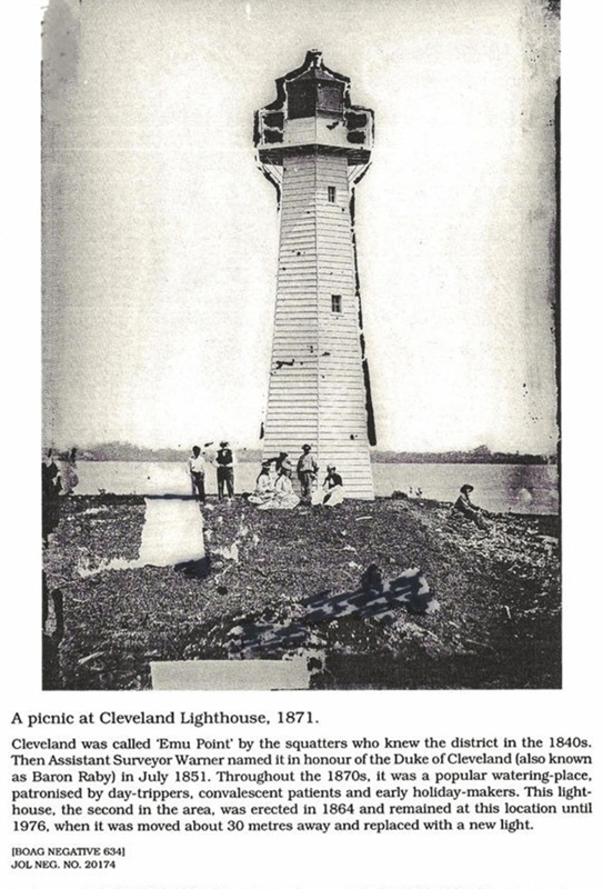 Photograph of a picnic at Cleveland Point Lighthouse ; William Boag; c ...