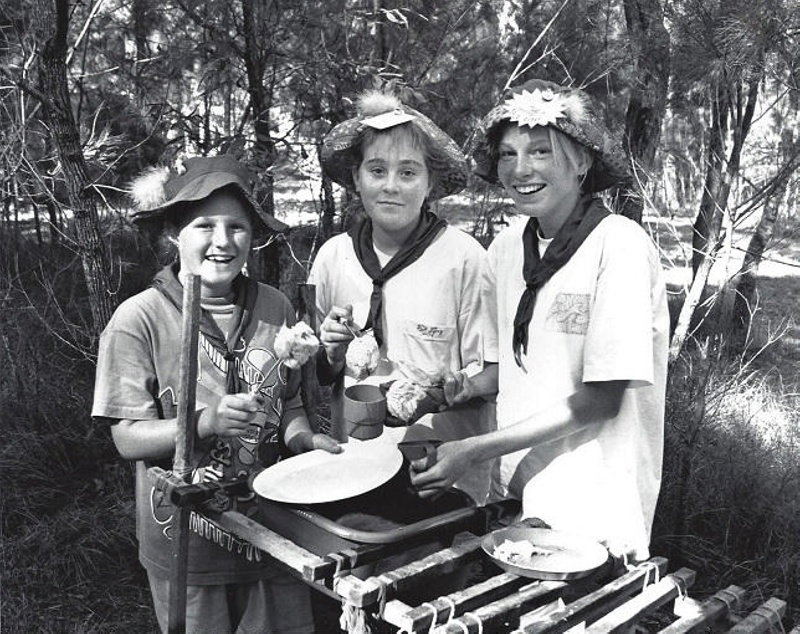Photograph of Redlands Girl Guides on Camp; Bayside Bulletin; 24/06 ...
