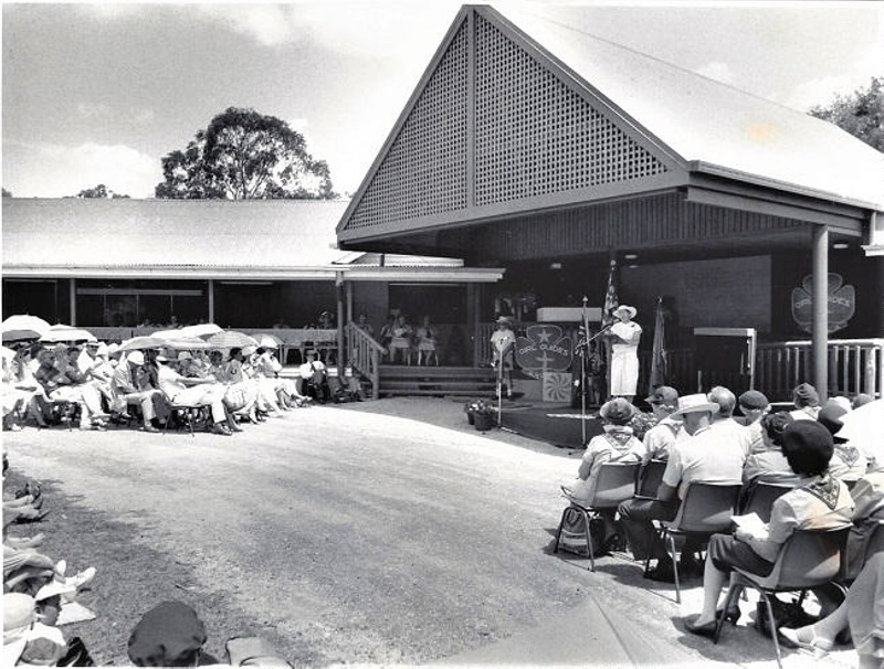 Photograph of the opening of extension to Kindilin Girl Guides Camp ...