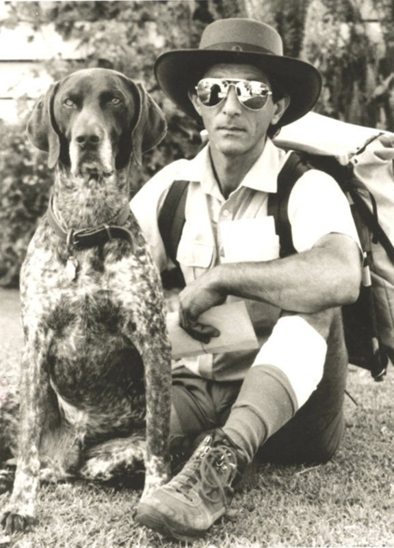 Photograph of "Postman" David Bracks and his dog "Fugly". (Movie film ...