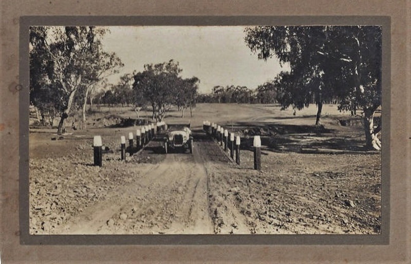 Photograph of vehicle on causeway over Maronoa River at Mitchell ...