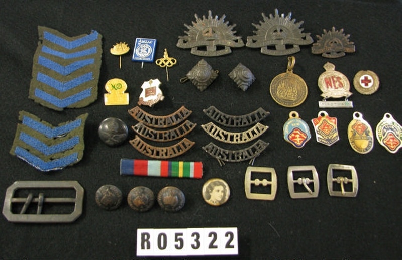 Collection of badges & patches (37 pieces)-; K.G. Luke Pty. Ltd ...