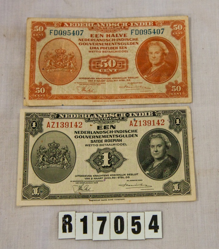 Dutch East Indies Bank Notes 1943; American Banknote Company; 2nd March ...